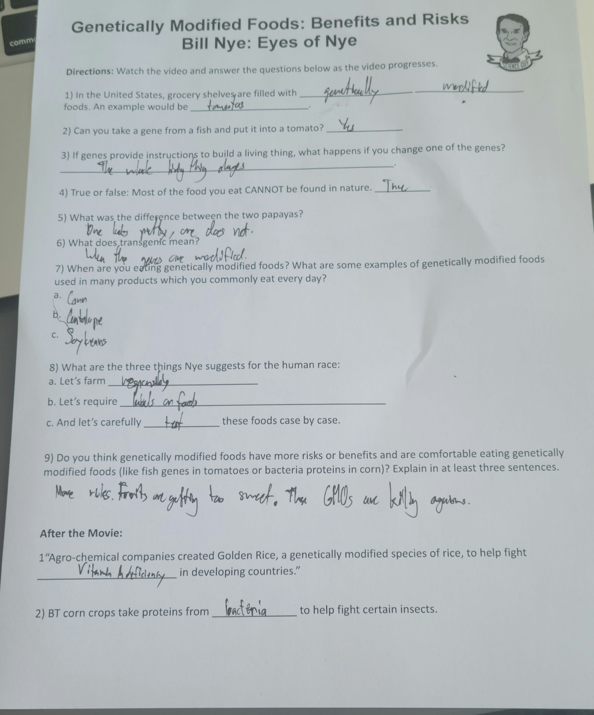 Genetically Modified Foods: Benefits and Risks Bill Nye: Eyes of Nye ...