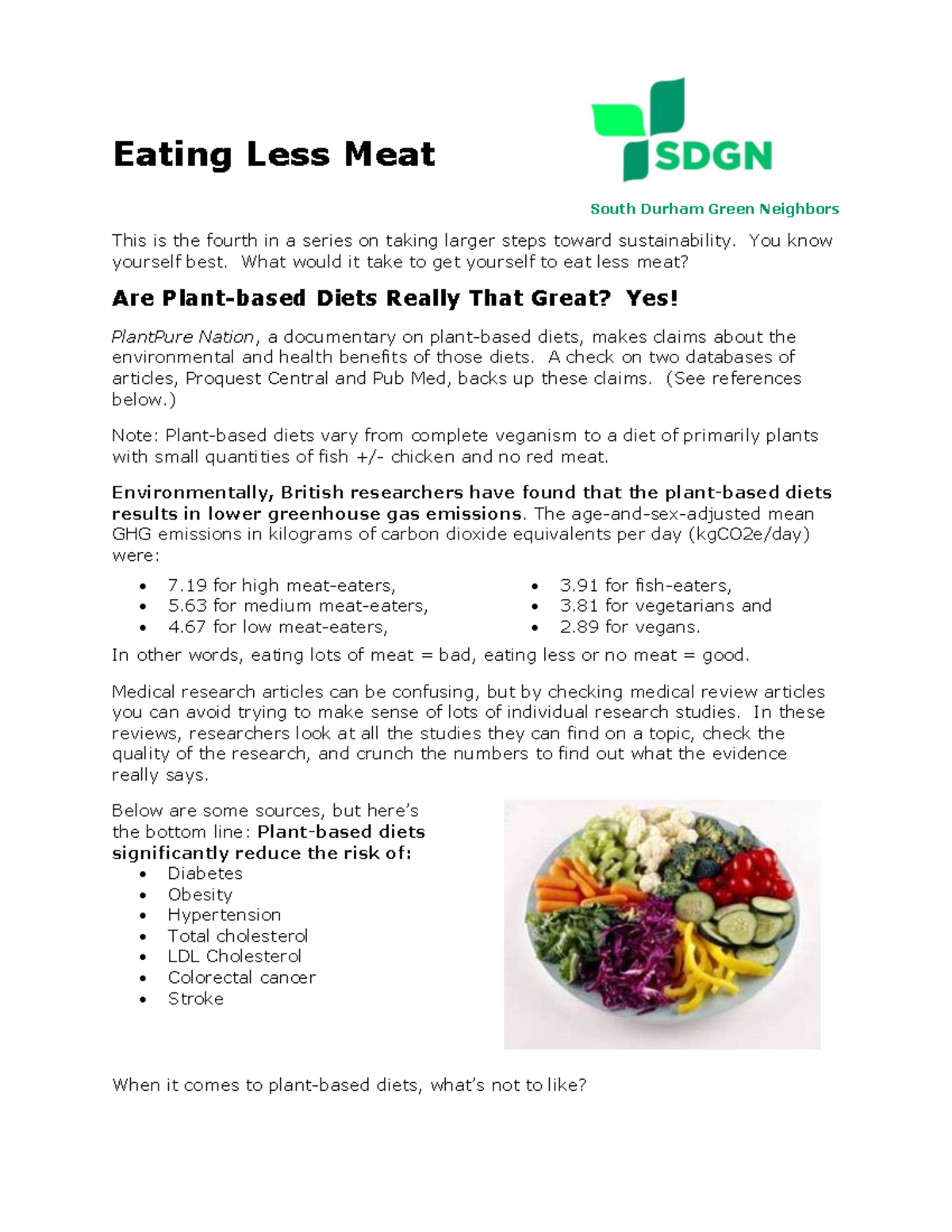 Eating Less Meat final 1 - Eating Less Meat South Durham Green ...