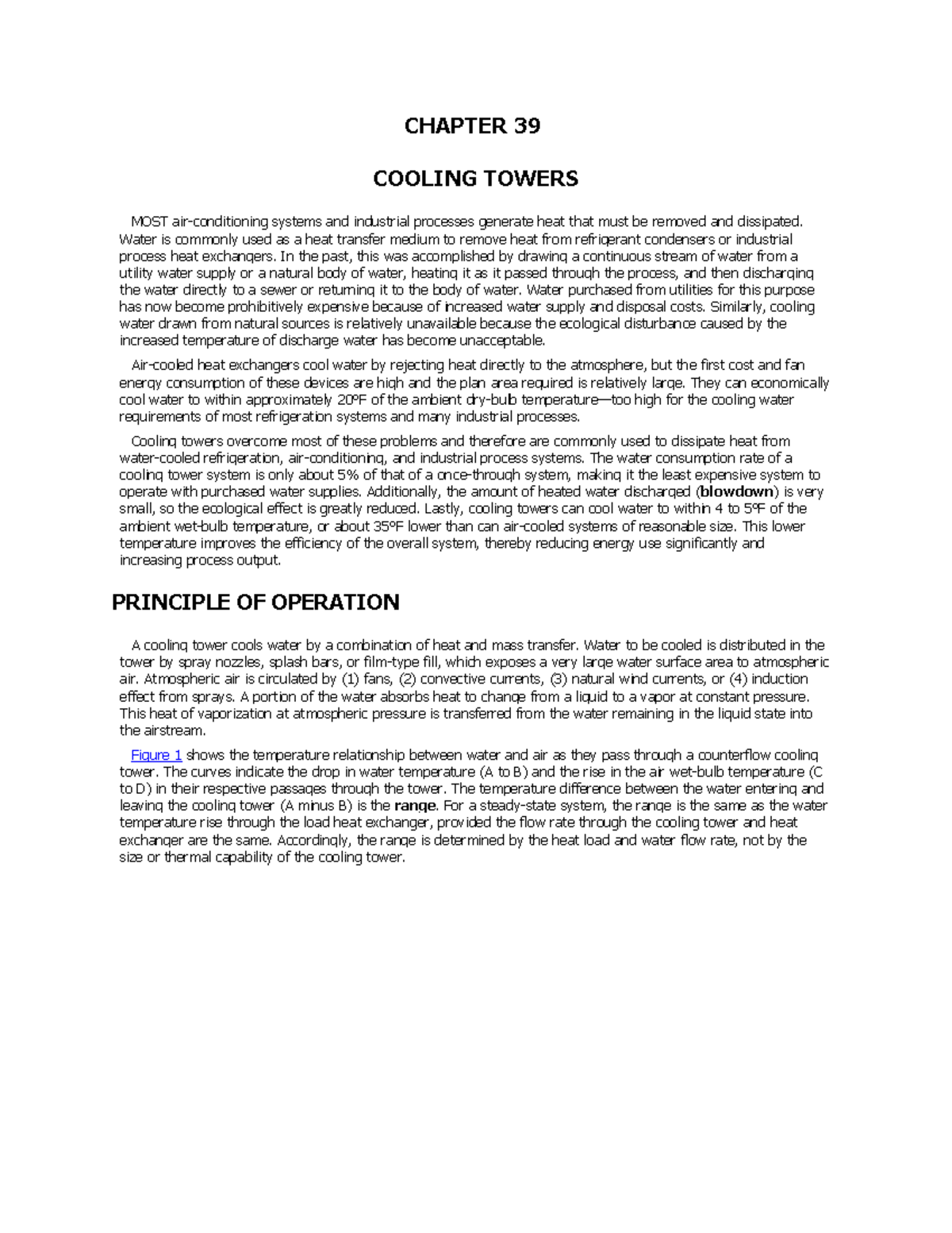 Ashrae Systems and Equipment Cooling Towers - CHAPTER 39 COOLING TOWERS Water is commonly used ...