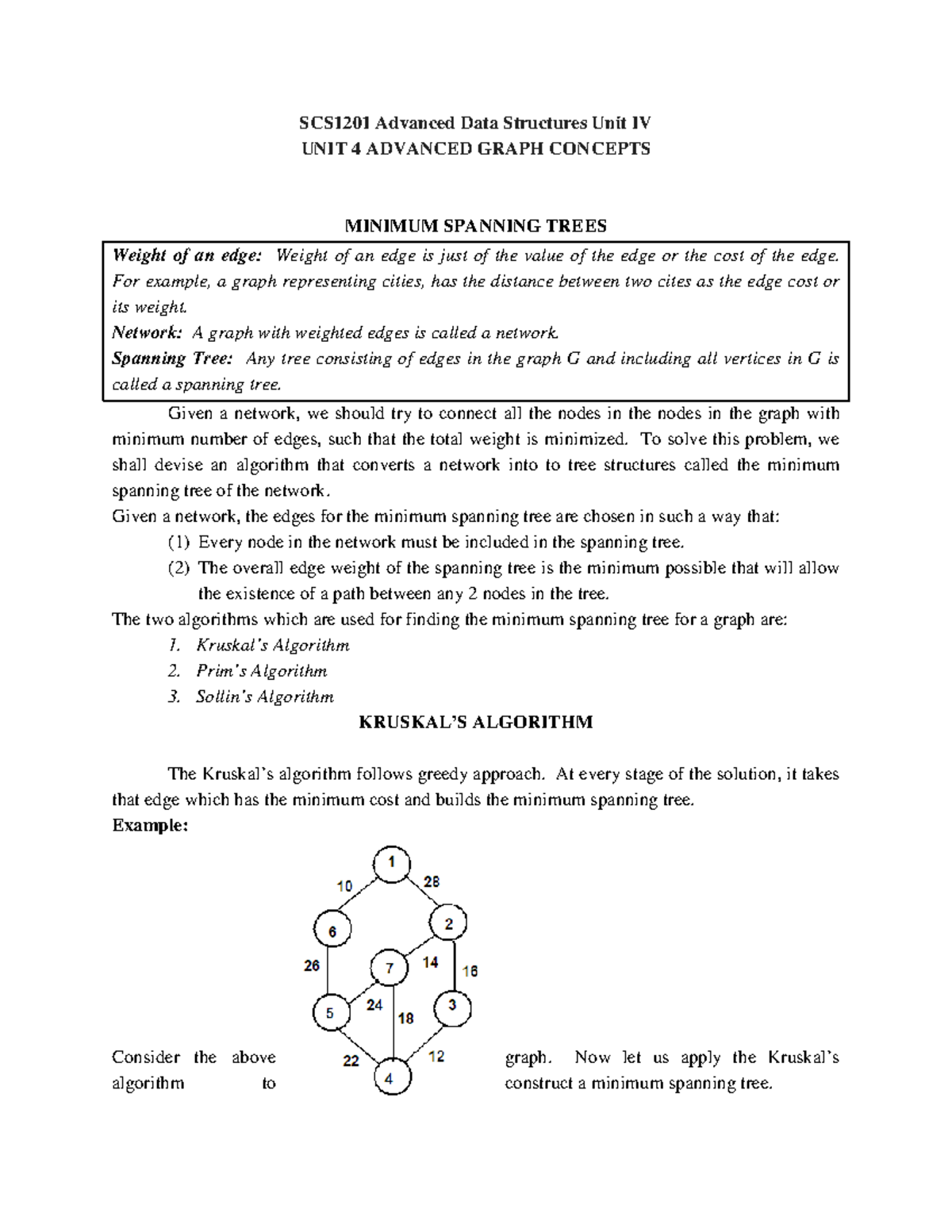 Unit 4 - .ggcc - SCS1201 Advanced Data Structures Unit IV UNIT 4 ...