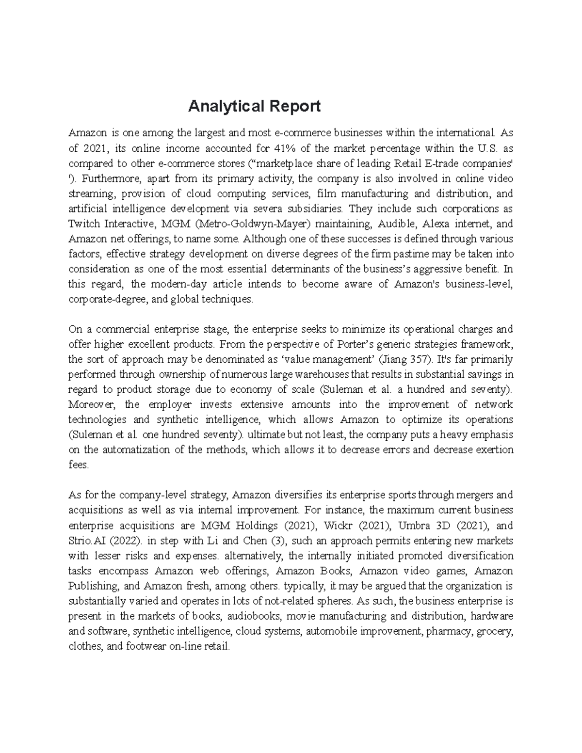 Analytical Report - These lecture notes will help students develop ...