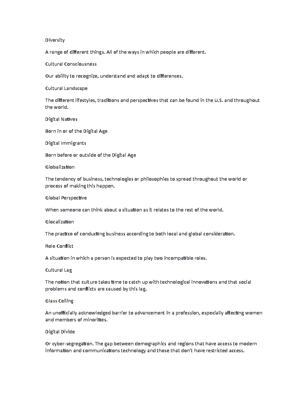 Cultural studies and diversity - Diversity A range of different things ...