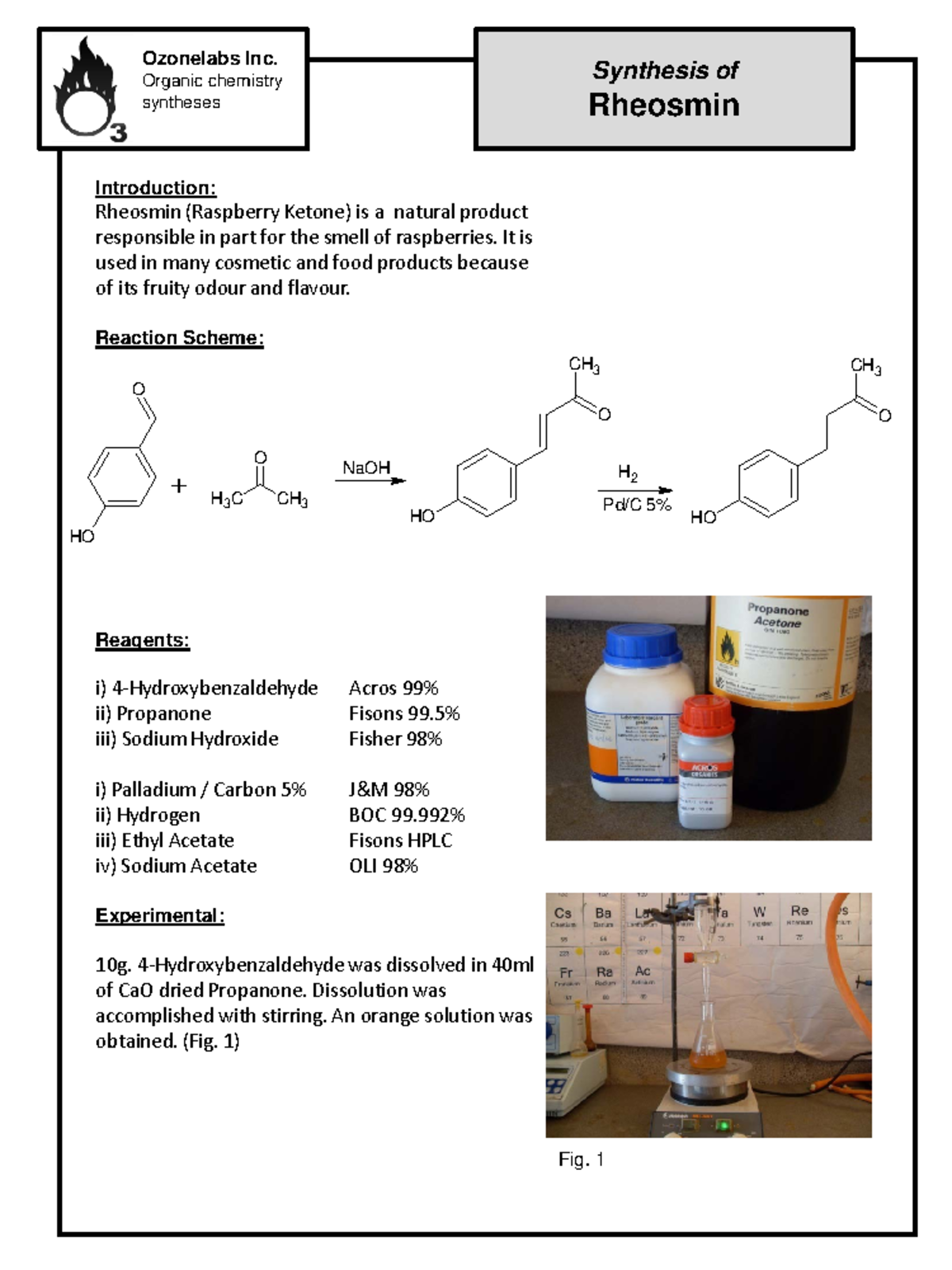 Rheosmin for pub - Summary Chemistry - Ozonelabs Inc. Organic chemistry ...