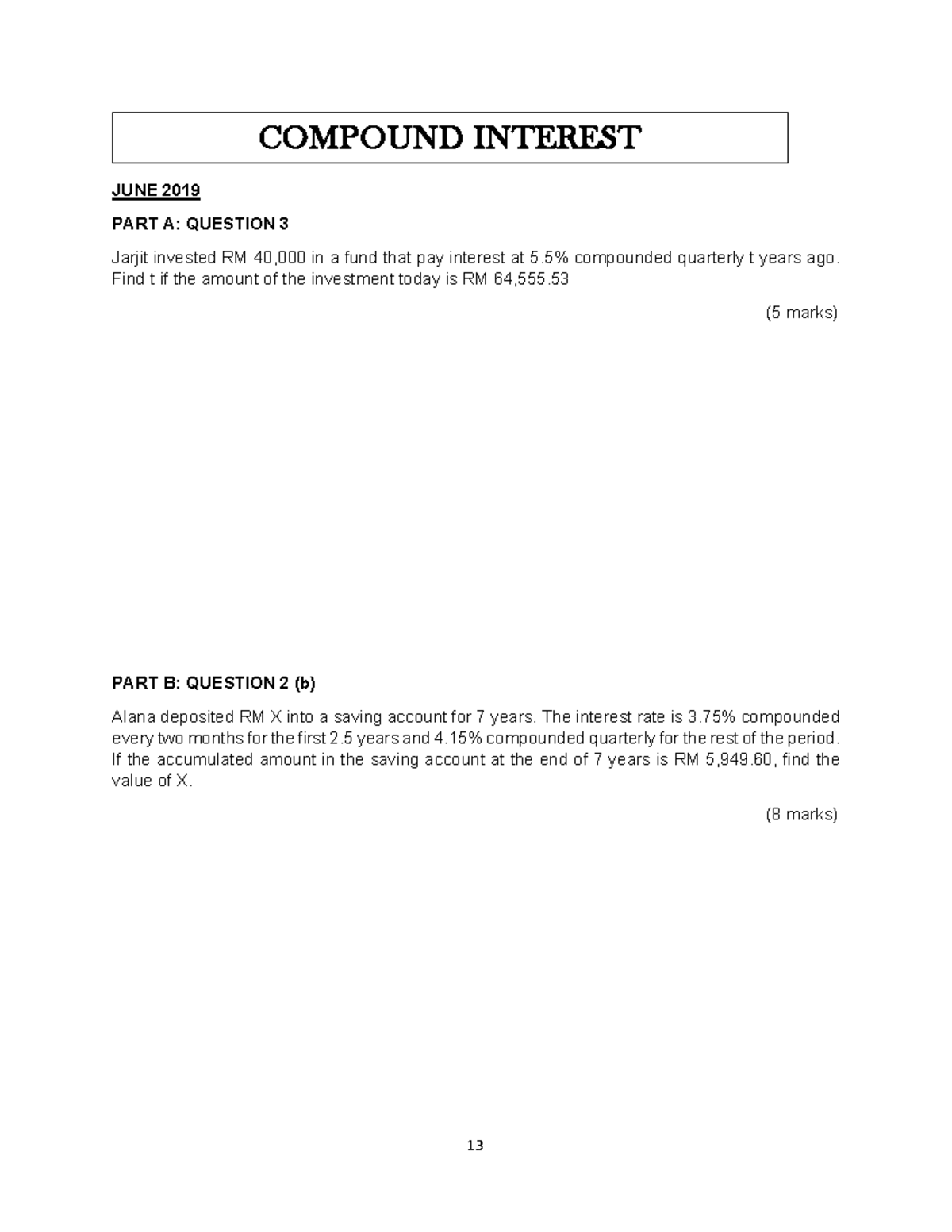 Compound Interest - " ! " ! 1B:9D 9>F5CD54 (# - Studocu
