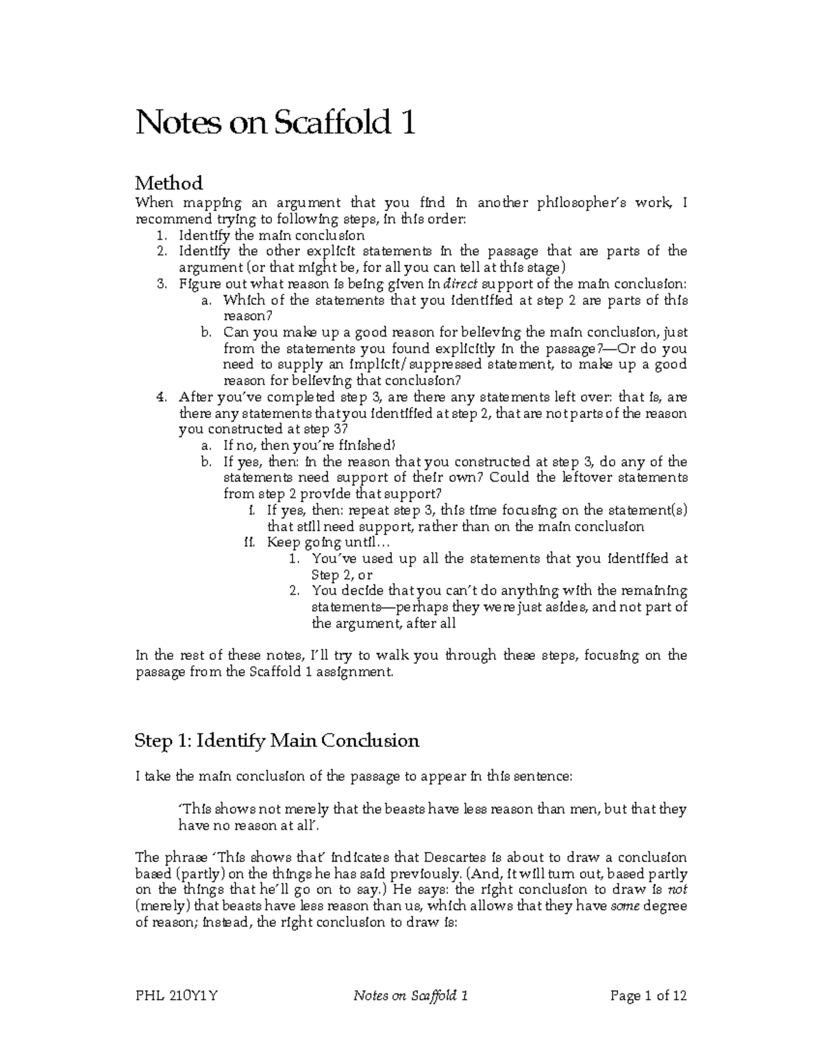Notes On Scaffold 1 Students - Notes on Scaffold 1 Method When mapping ...