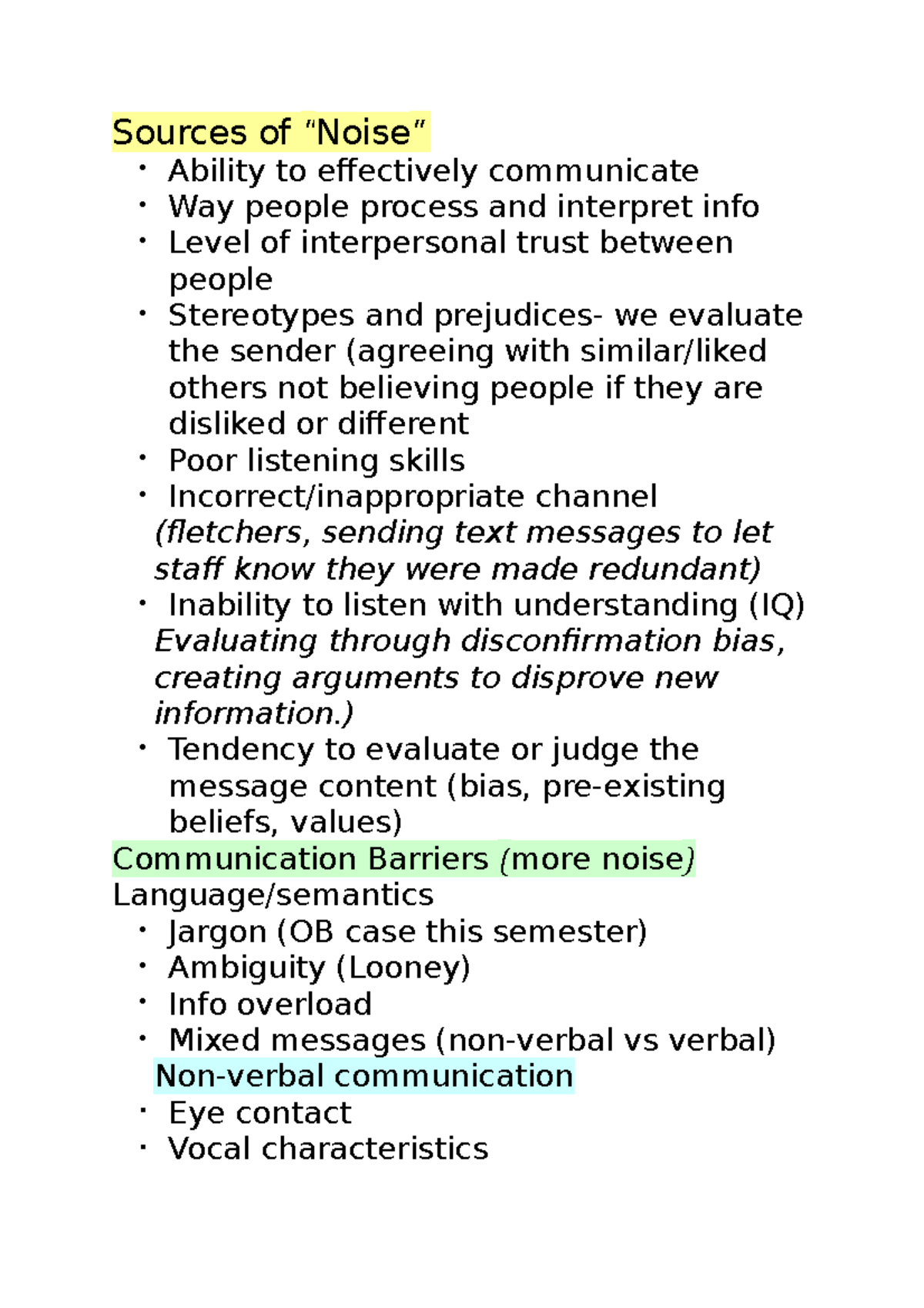 Consumer behaviour week 3 - Sources of "Noise" Ability to effectively ...