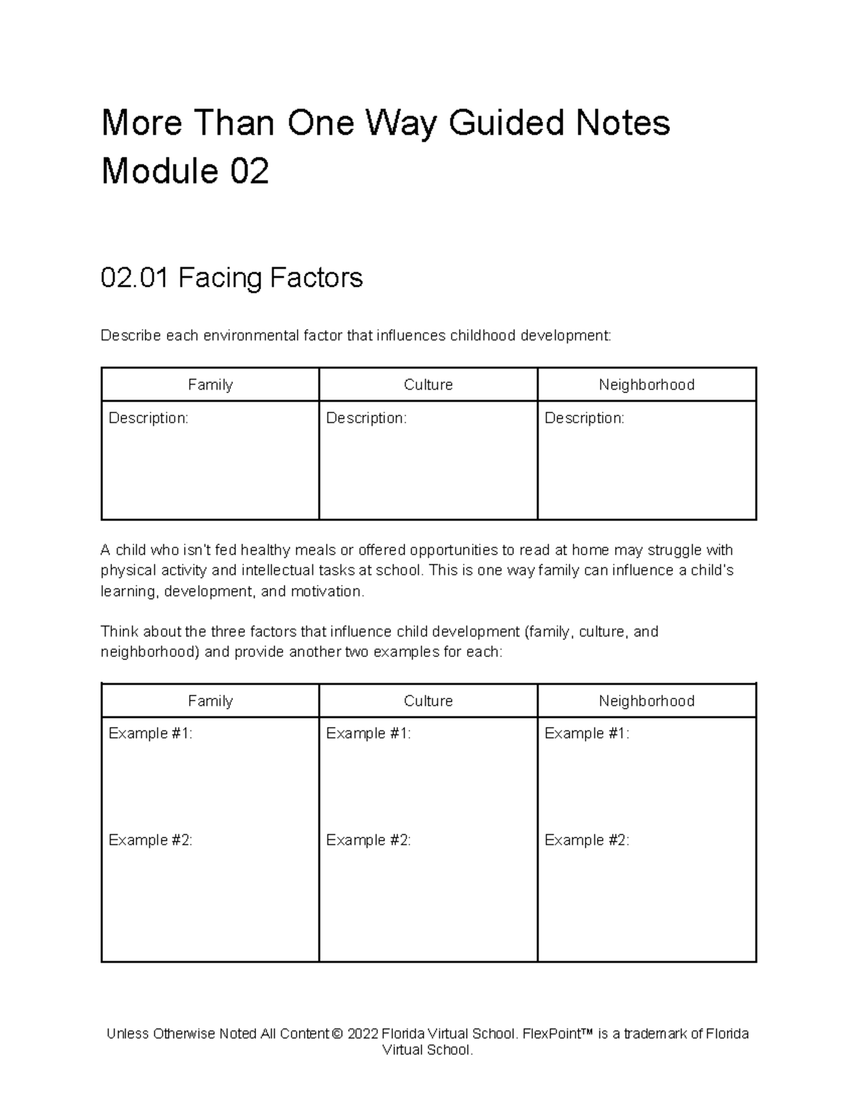 Module 2 Guided Notes - sorry - More Than One Way Guided Notes Module ...