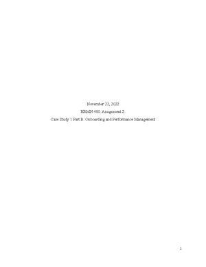 [Solved] Class HRMN 400 Talent Acquisition and Management We are in the ...