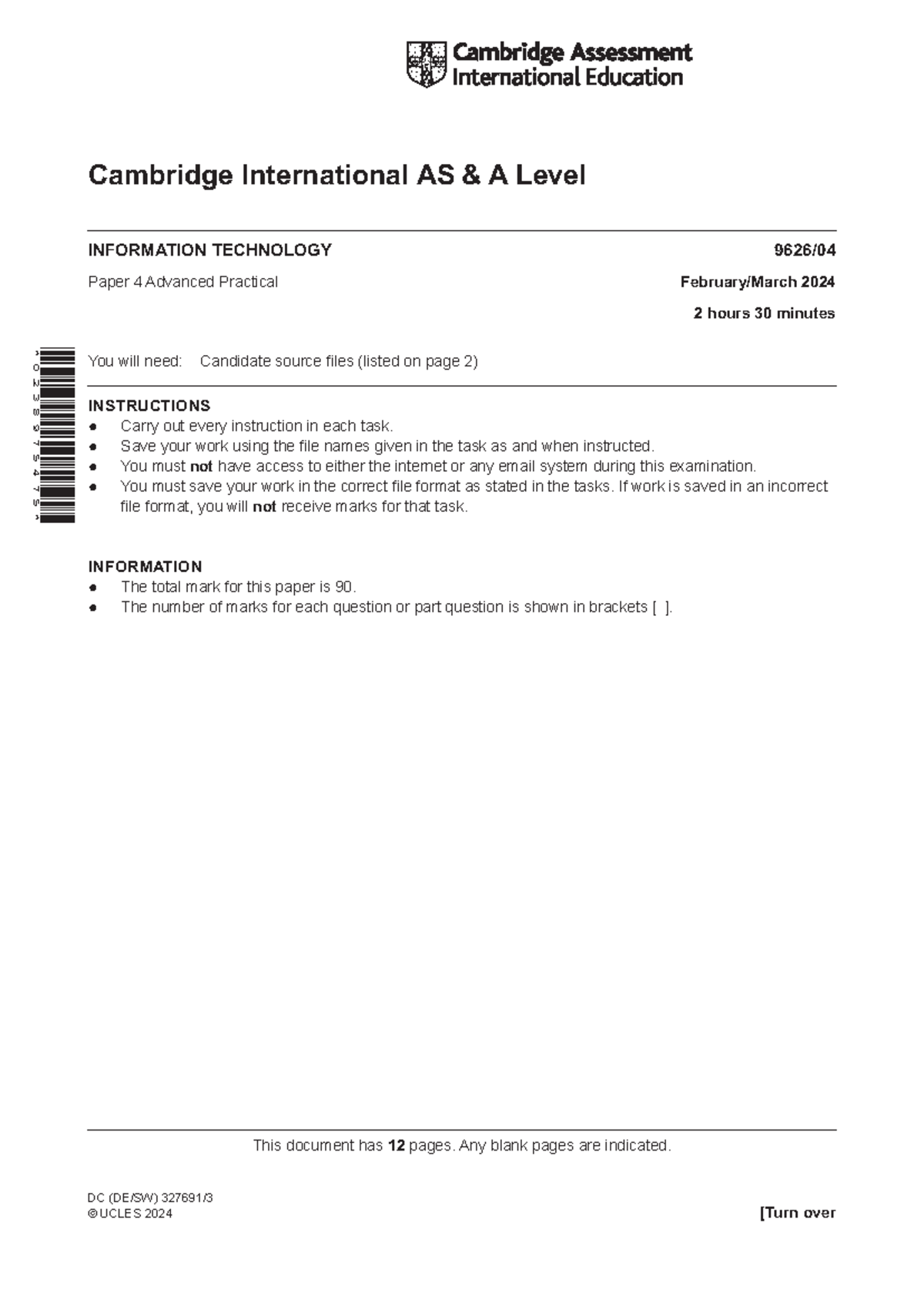 9626 m24 qp 04 - It paper - This document has 12 pages. Any blank pages ...