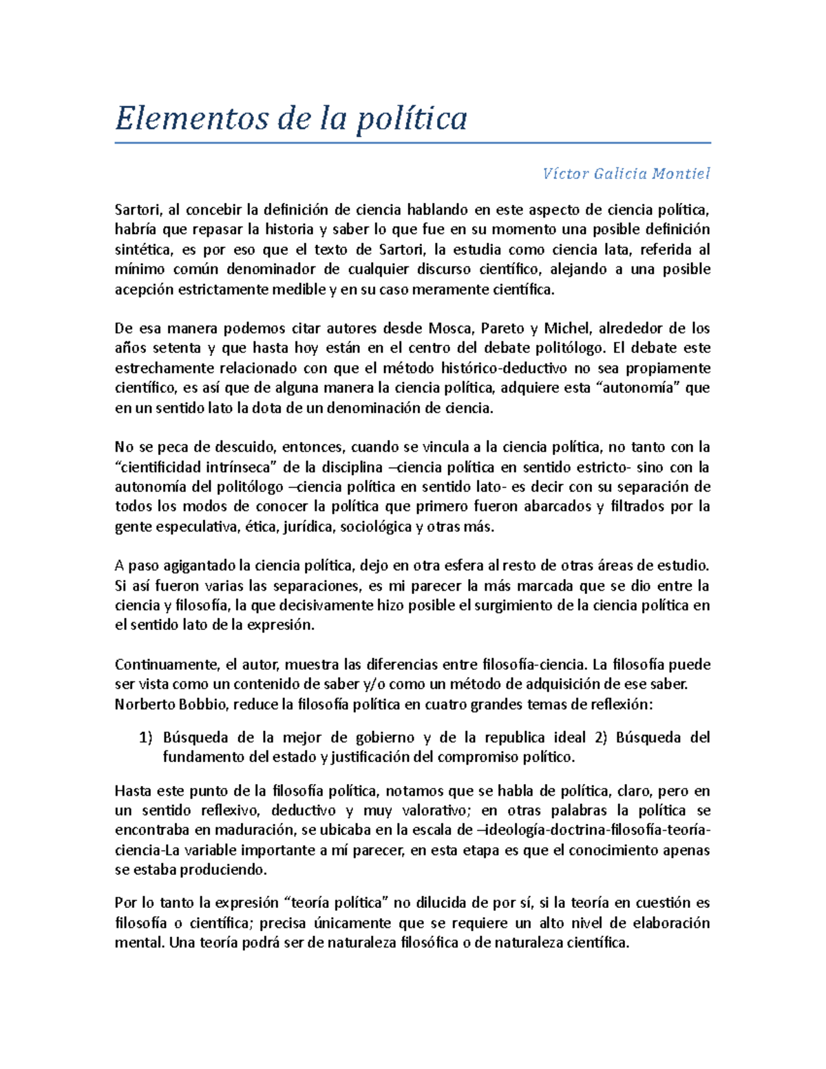 Elementos de la política - Elementos de la política Víctor Galicia ...