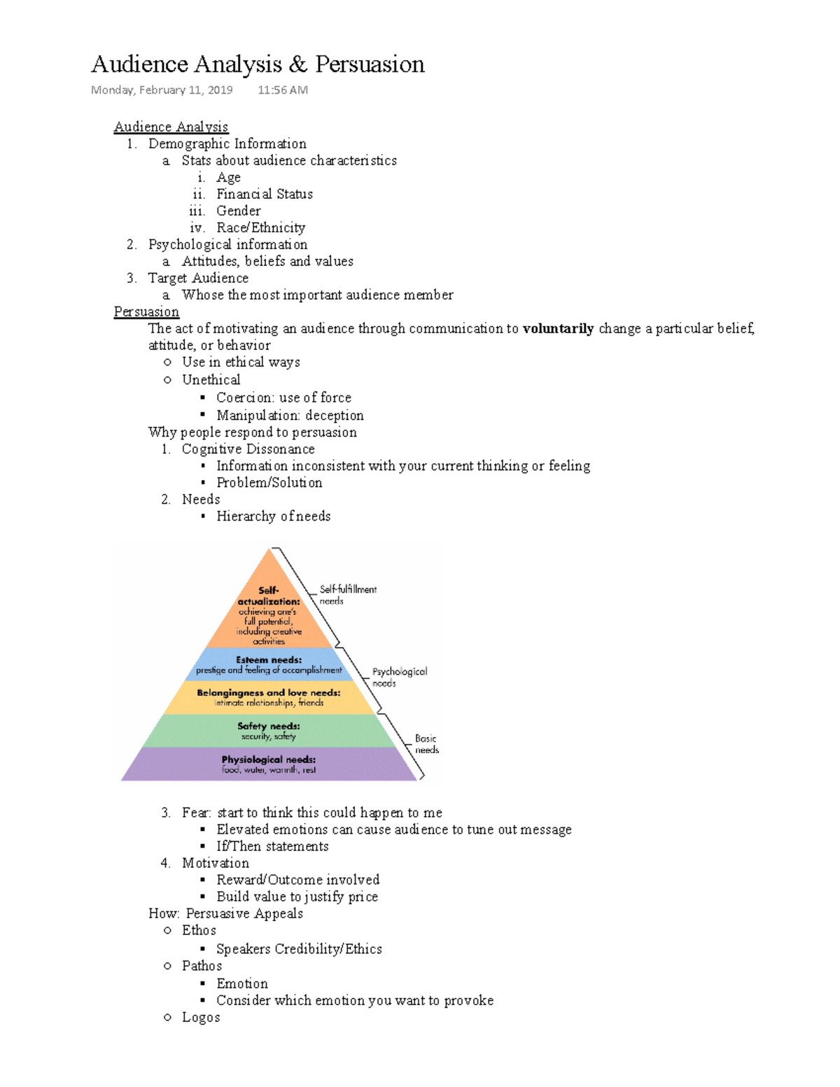 Audience Analysis & Persuasion - $XGLHQFH $QDO\VLV 'HPRJUDSKLF ...