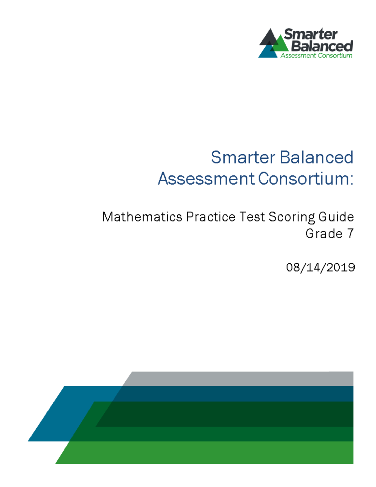Grade 7 math practice test scoring guide - Smarter Balanced Assessment ...