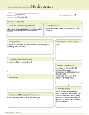 DRUG card cetirizine 1 - med cards - ACTIVE LEARNING TEMPLATES ...