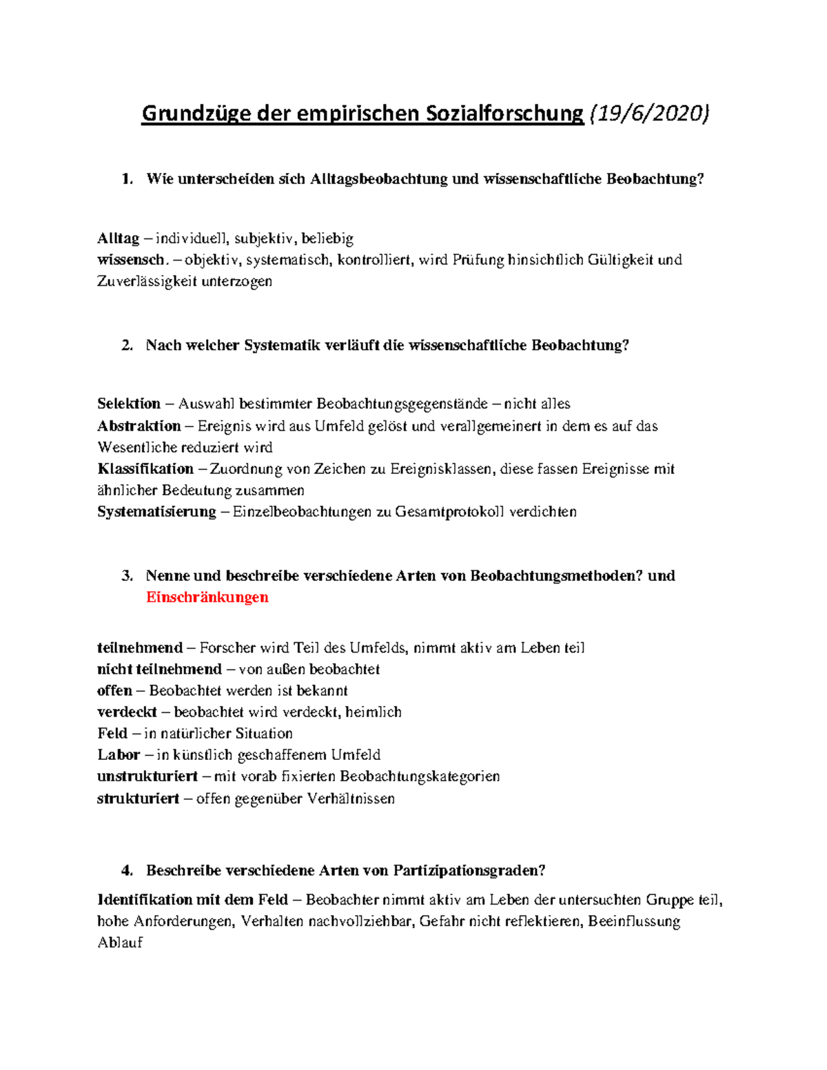 Klausur 2020 - Warning: TT: undefined function: 32 Grundzüge der empirischen Sozialforschung ...
