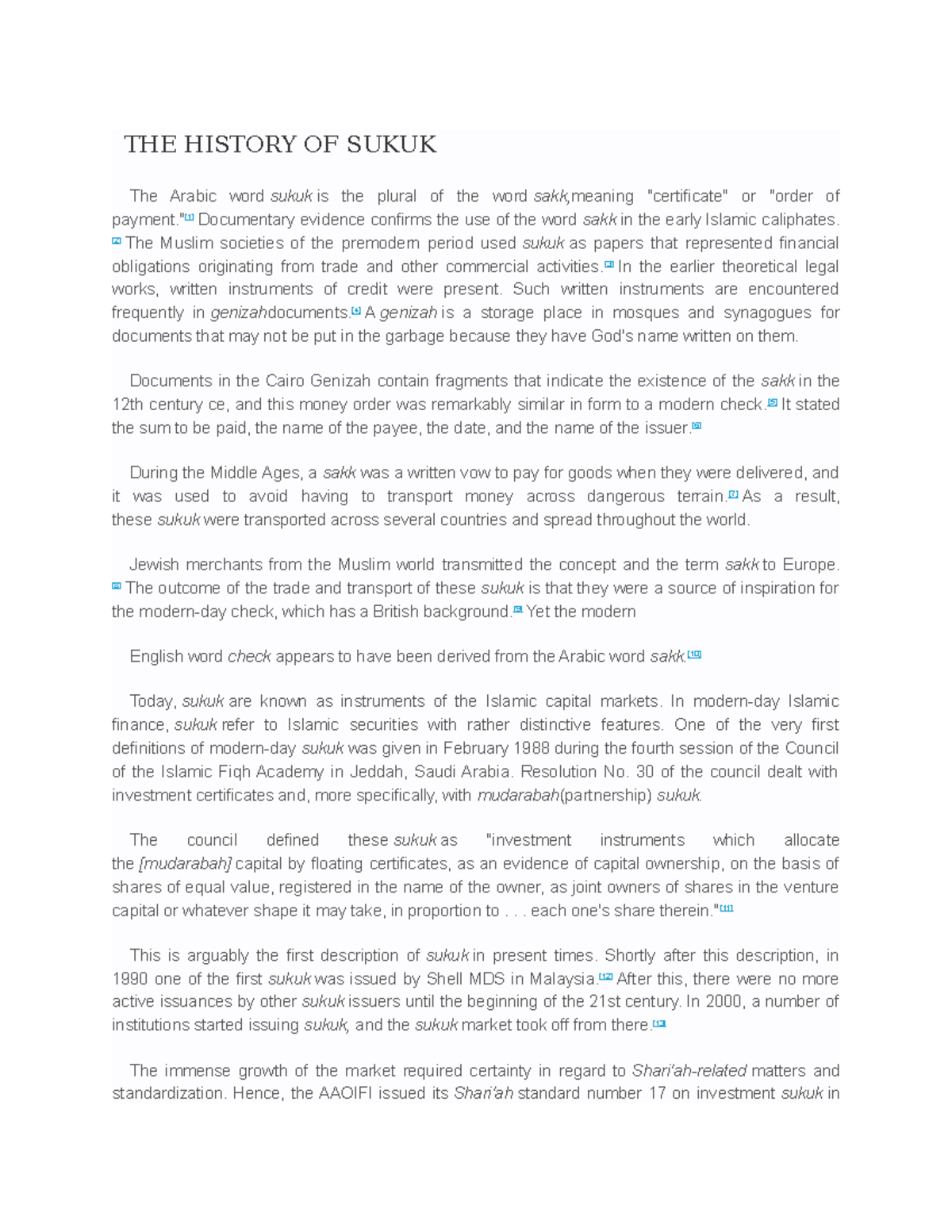 Sukuk history - Islamic Bond reference - THE HISTORY OF SUKUK The ...