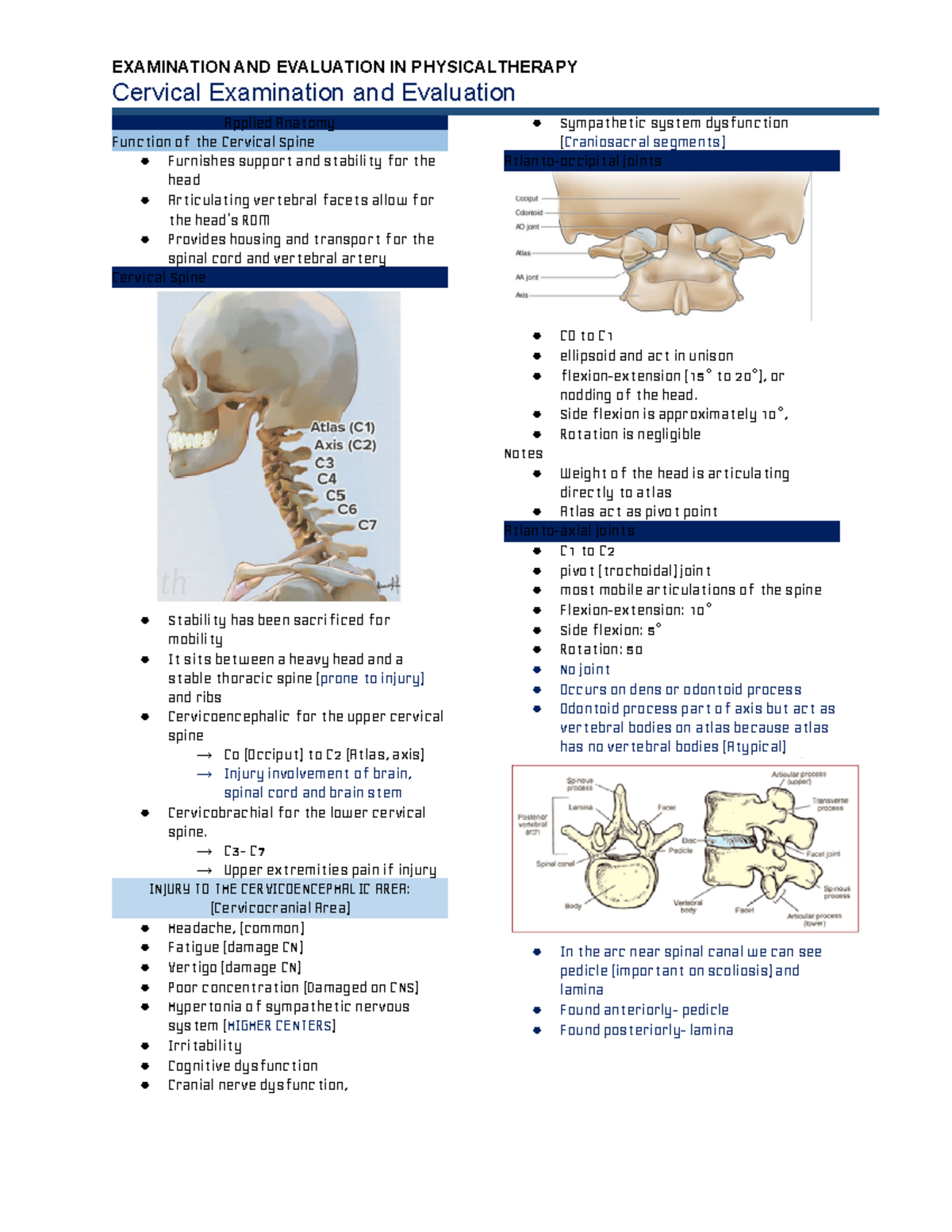 1st- Final- EEPT - lec - Cervical Examination and Evaluation Applied ...