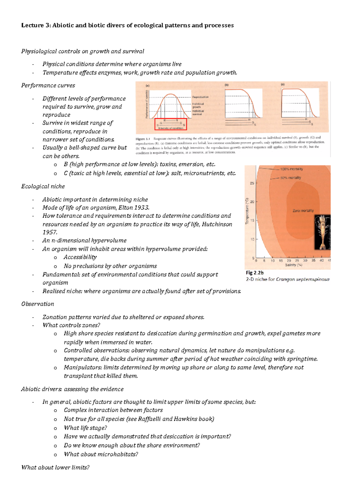 Lecture 3 Abiotic and biotic drivers - Lecture 3: Abiotic and biotic ...