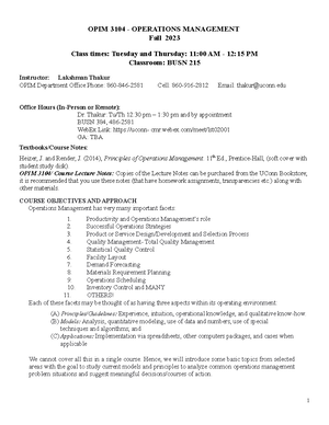 OPIM final all handouts - OPIM 3103 Handout- Database Design Data ...