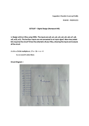 EET 316-Hw1-solution - Homework 1 solution - EET 316 DIGITAL DESIGN HW Cover: Boolean Algebra ...