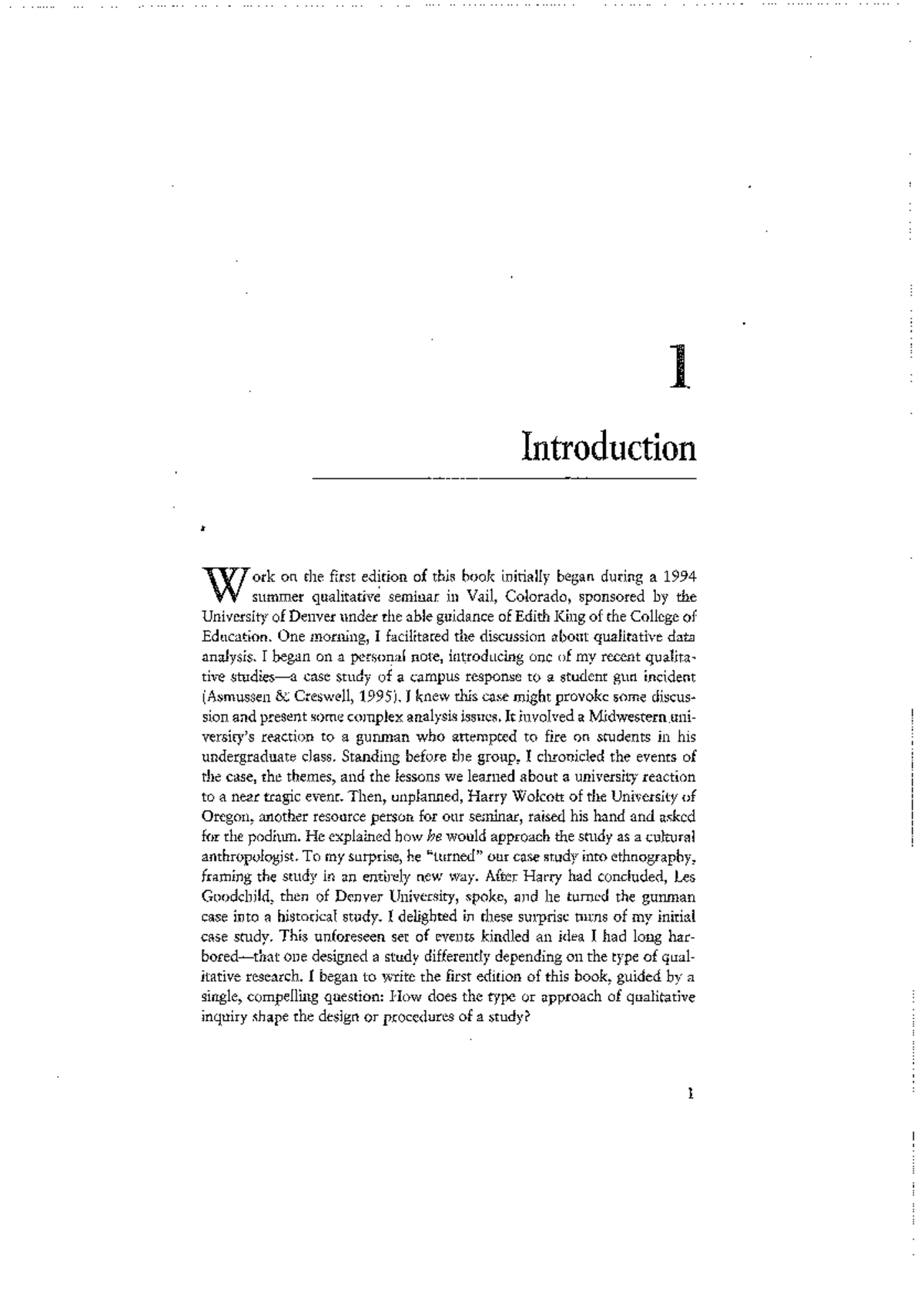 Creswell metode penlitian kualitatif bab 1 - 1 Introduction W ork on ...