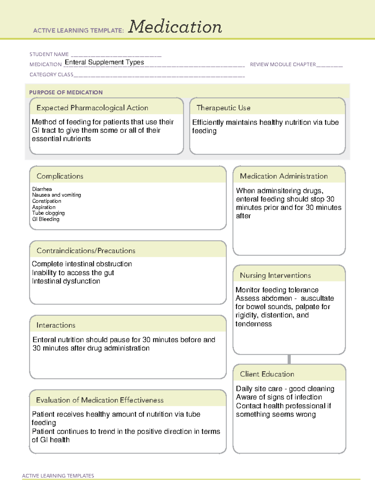 Enteral Supplement Types med template - ACTIVE LEARNING TEMPLATES ...