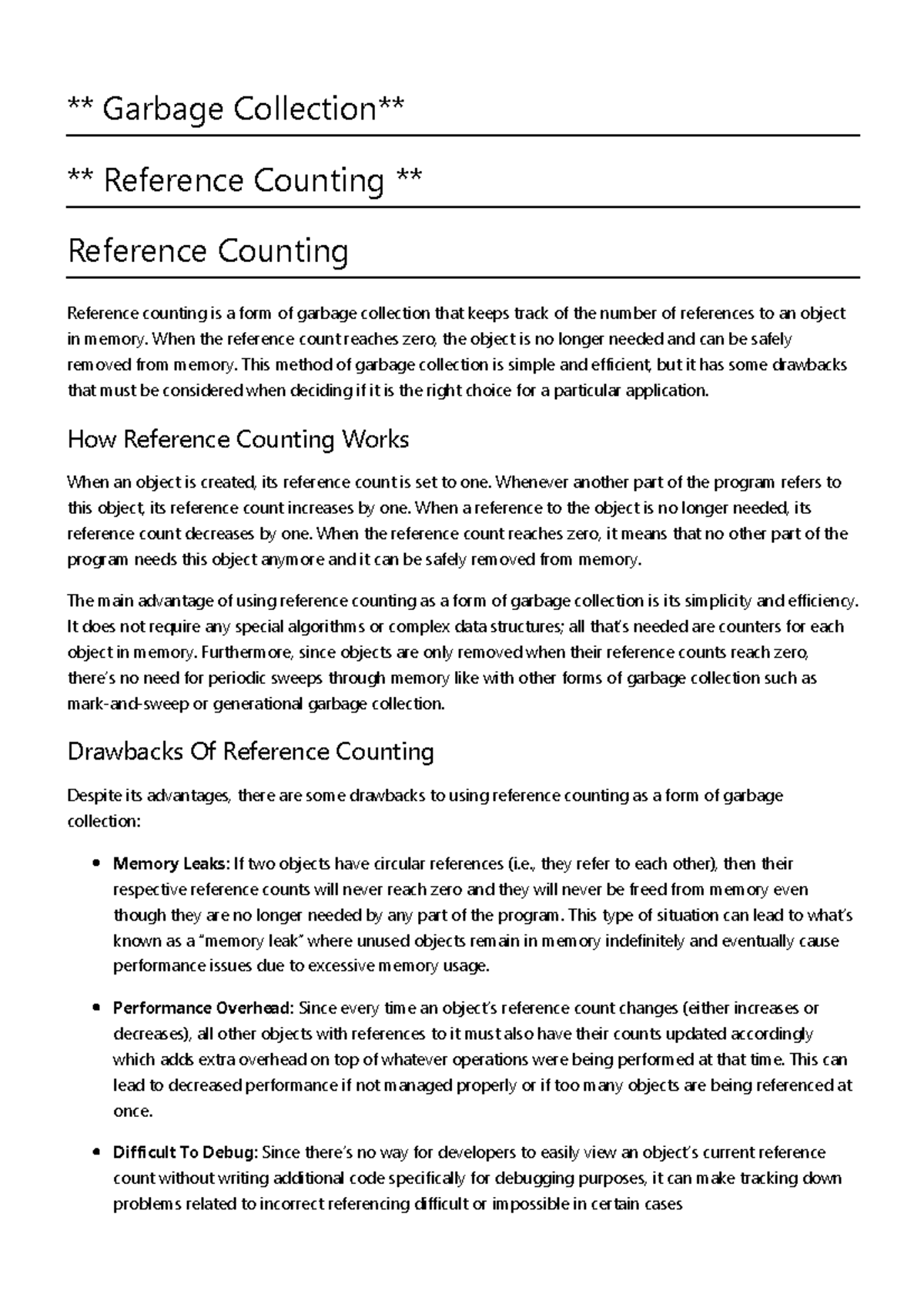 Garbage Collection in operating system concepts - ** Garbage Collection ...