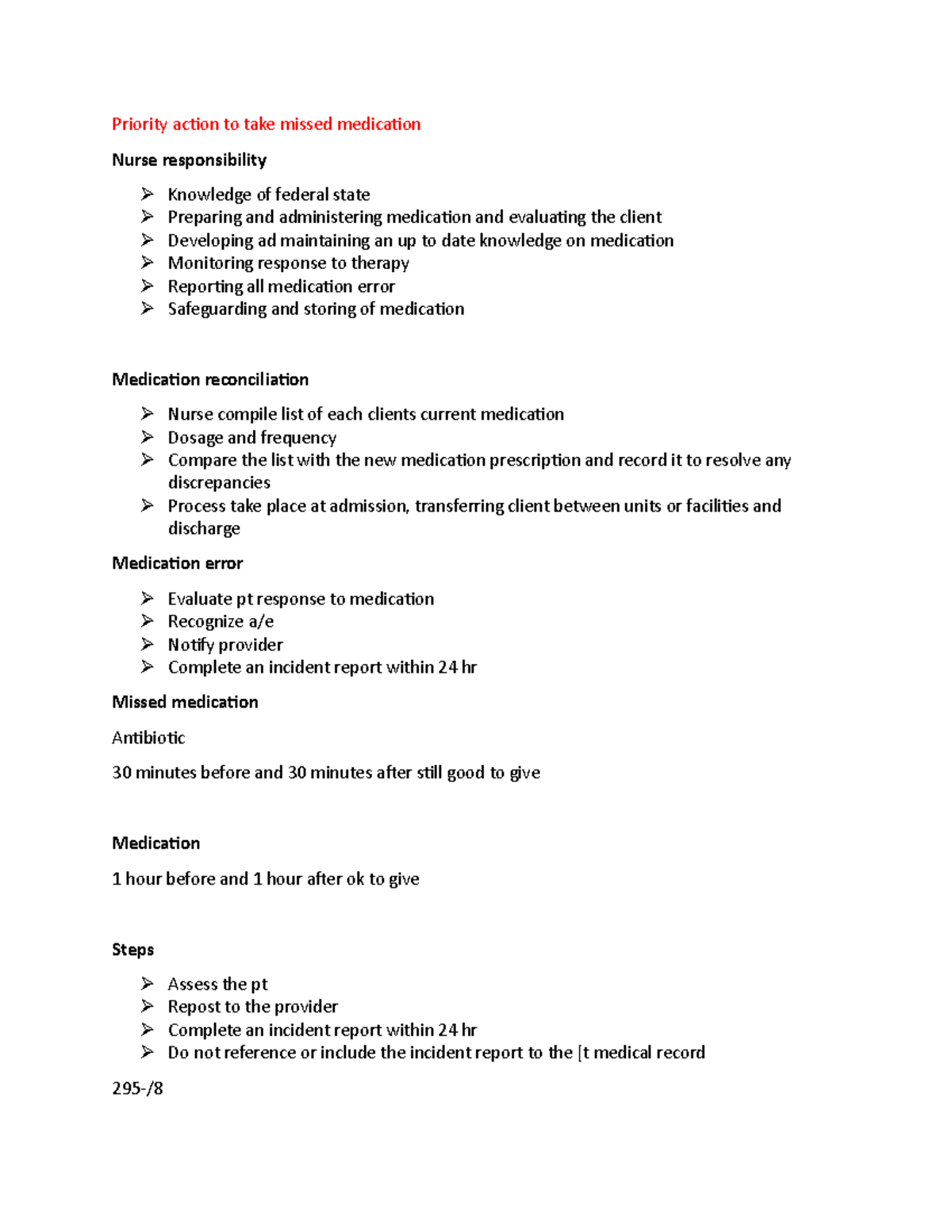 Ati pharm - hgkfjgjdg - Priority action to take missed medication Nurse ...