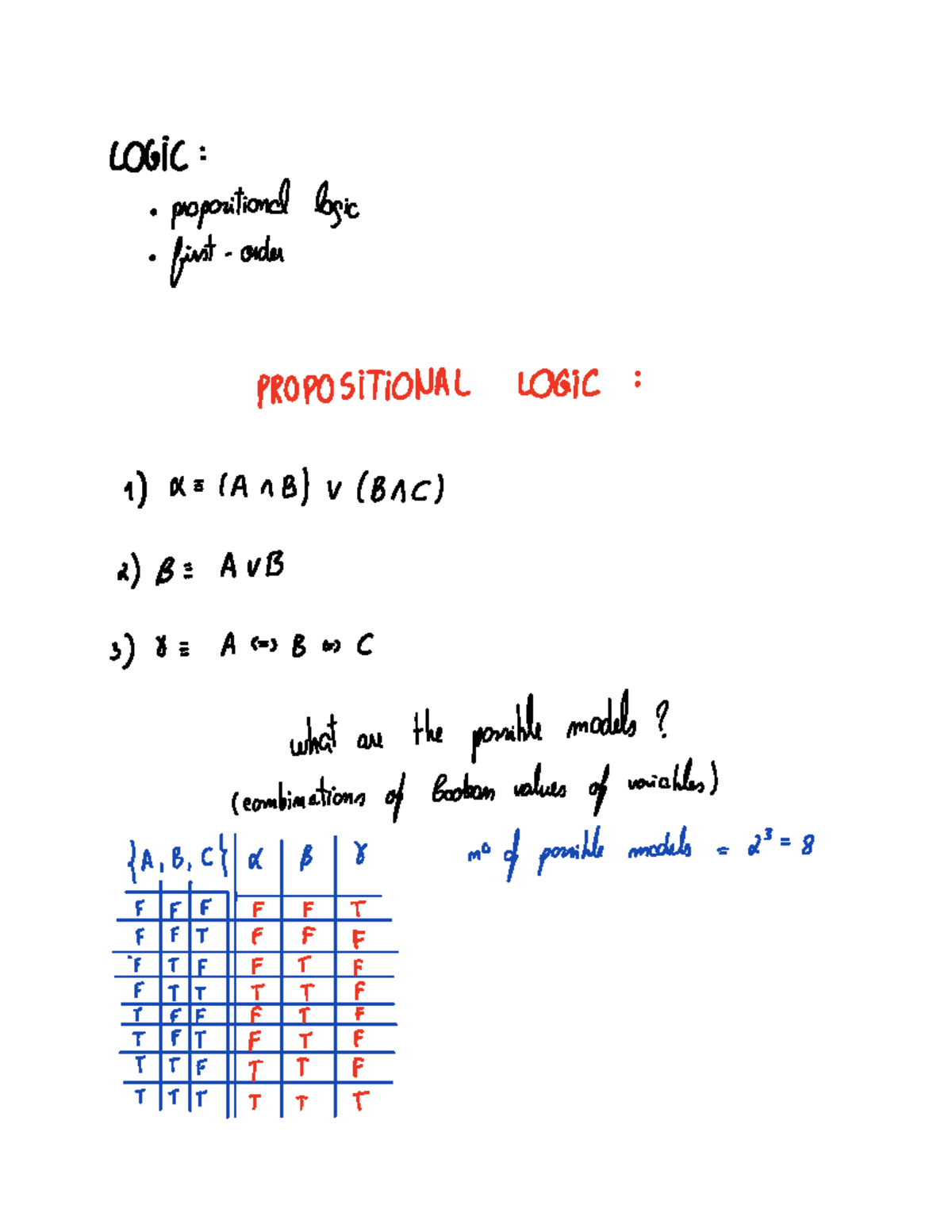 Apontamentos Pratica 7 - LOGIC propositional logic first order ...