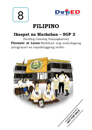 FIL8 Q4 SGP 3 - ……. - ####### FOR TANDAG CITY DIVISION USE ONLY 8 FILIPINO Ikaapat na Markahan ...