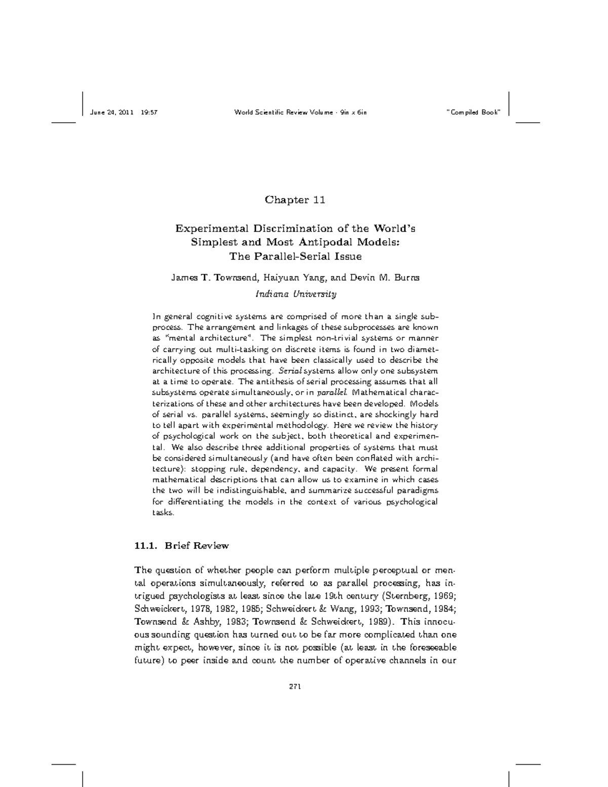 Experimental Discrimination of the World - Chapter 11 Experimental Discrimination of the World’s ...