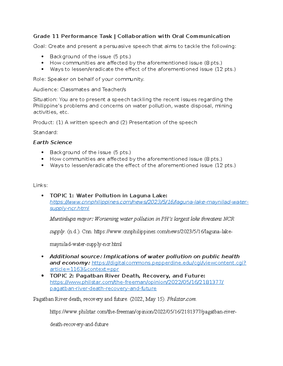 Q1-Grade-11-Performance-Task - Grade 11 Performance Task ...