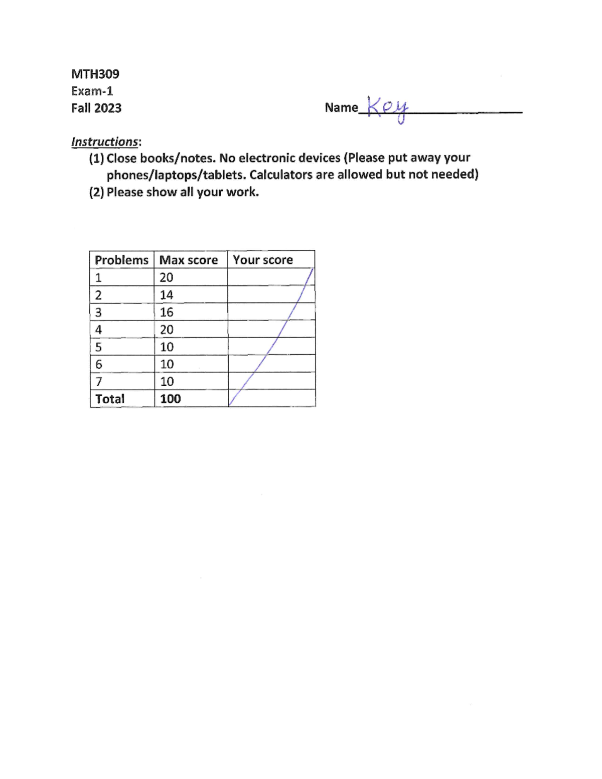 Solution of Exam-1 - MATH 317 - Studocu