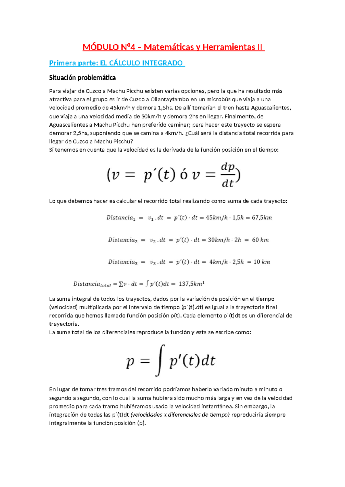 Resumen - Módulo 4 - MÓDULO N°4 – Matemáticas y Herramientas II Primera ...