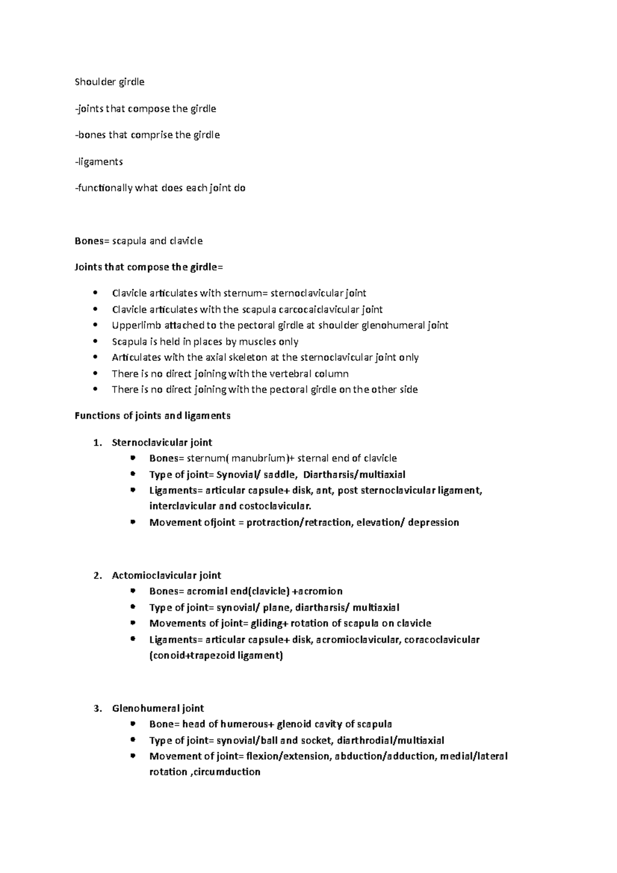 exam-17-july-2013-questions-and-answers-shoulder-girdle-joints-that