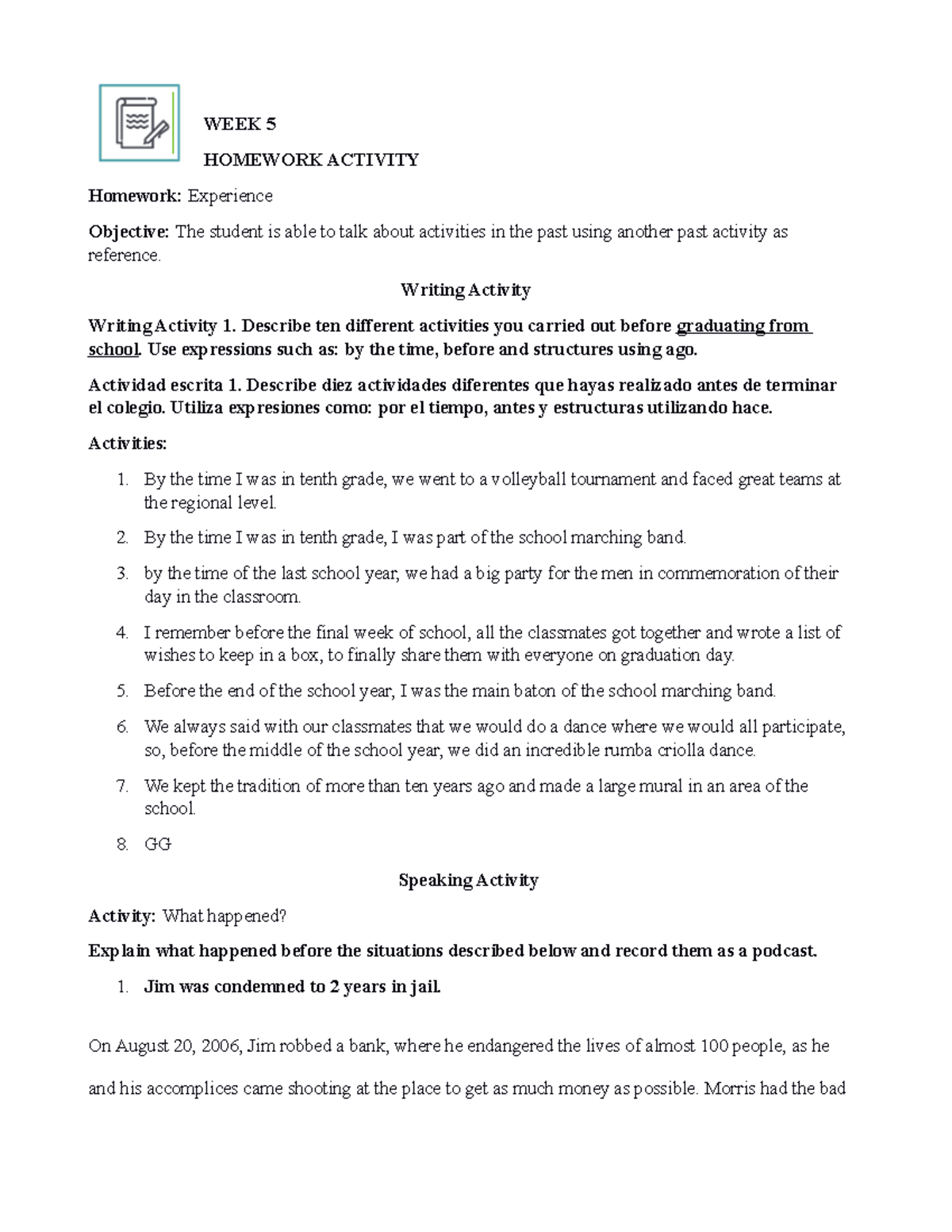 WEEK 5 TASK - DFDXGCFGHGJ - WEEK 5 HOMEWORK ACTIVITY Homework ...