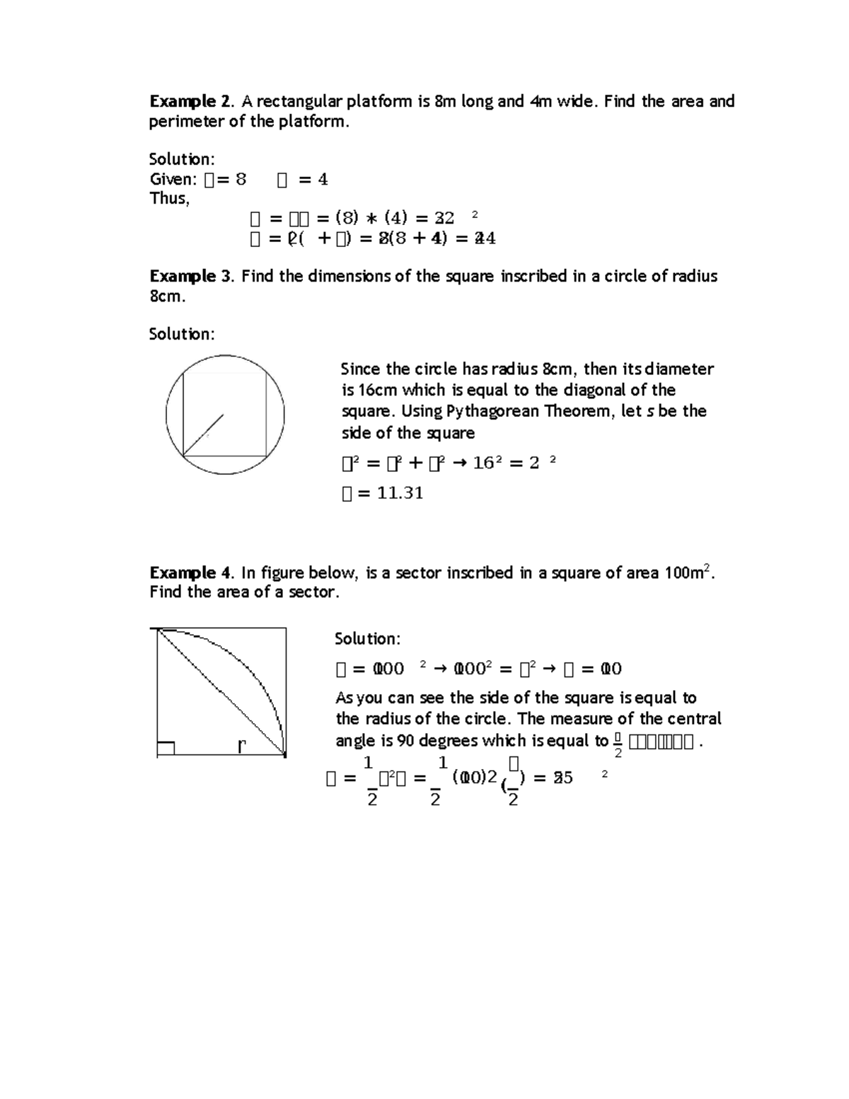 Mensuration Of Plane Figures Examples Example 2 A Rectangular mensuration-of-plane-figures-examples-example-2-a-rectangular