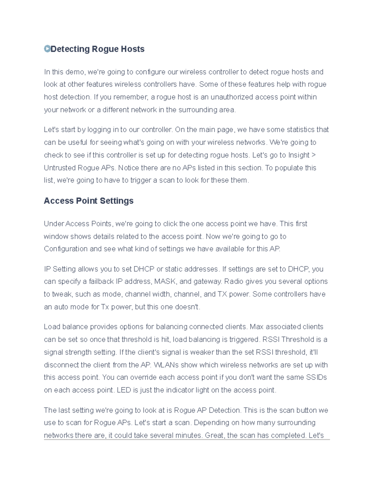 825 Detecting Rogue Hosts Detecting Rogue Hosts In This Demo Were Going To Configure Our