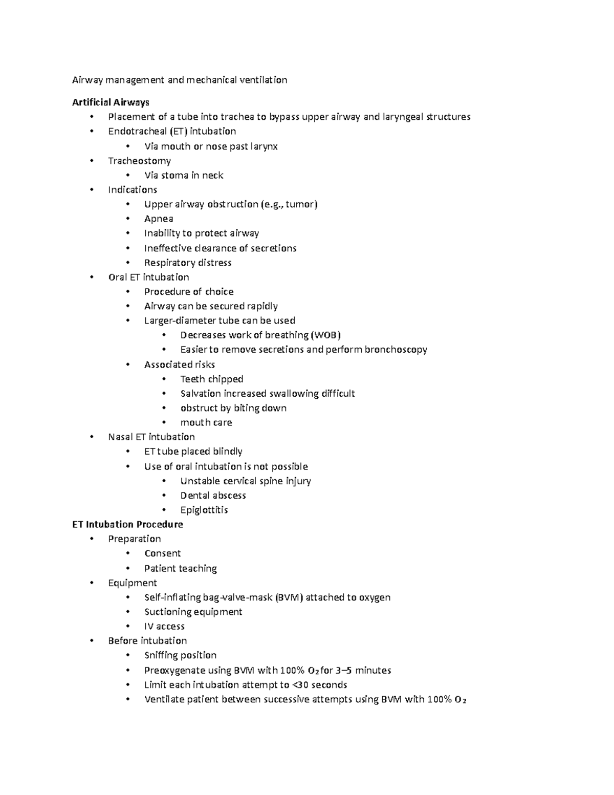 Chapter 65 airway managment and mechanical ventilation - Airway ...