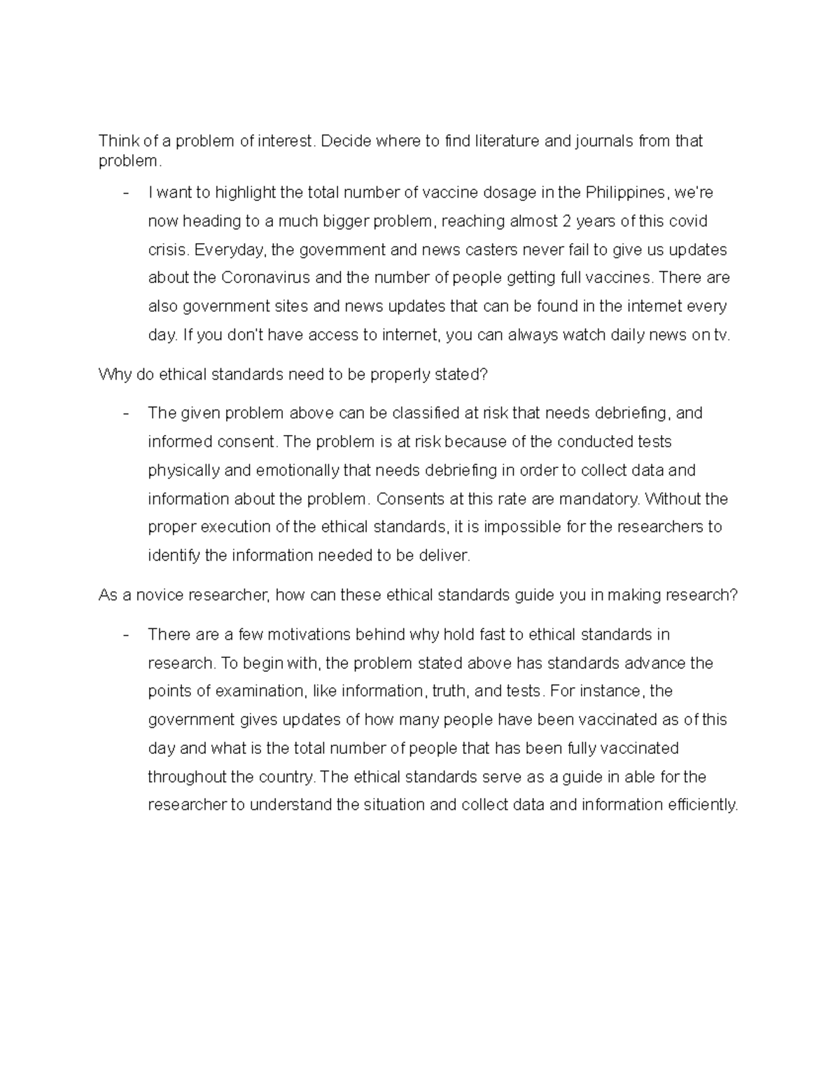 3 items reflection - BS Computer Science - UNO-Recoletos - Studocu