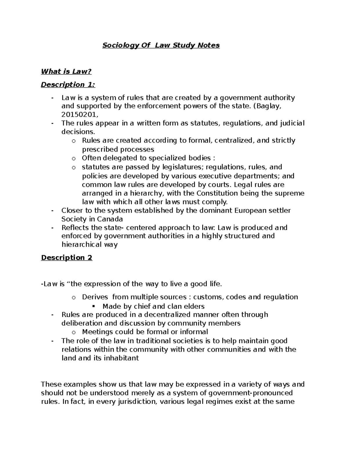Sociology Of Law Study Notes 1 - Sociology Of Law Study Notes What is ...