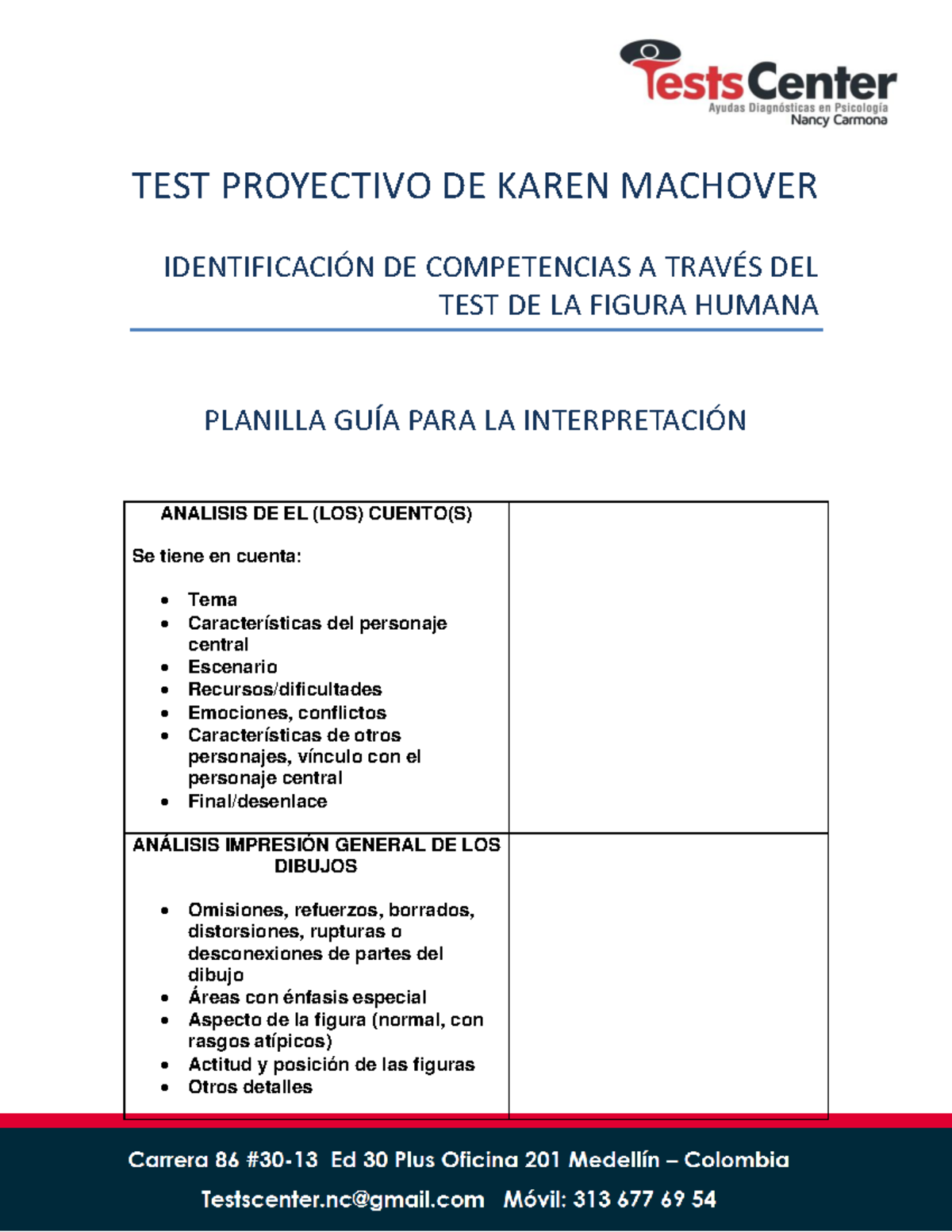 GUIA PARA LA Interpretacion POR Competencias DFH - TEST PROYECTIVO DE ...