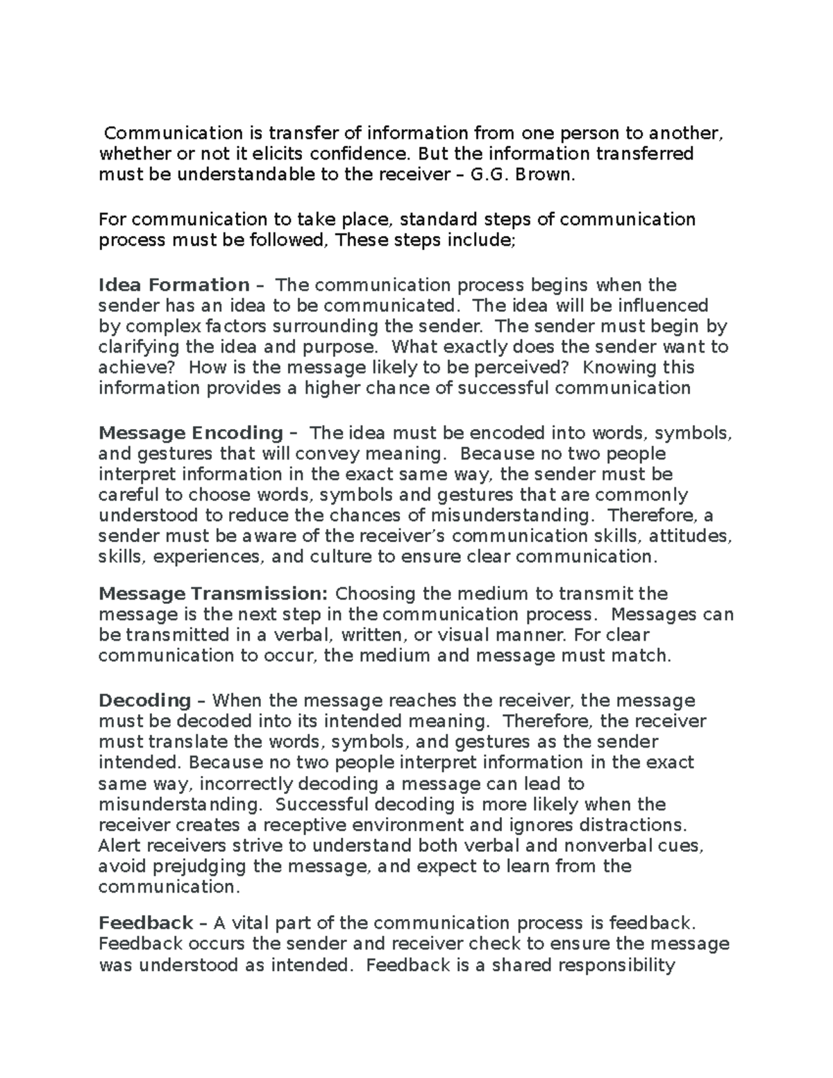 Communication Skills - Communication is transfer of information from ...