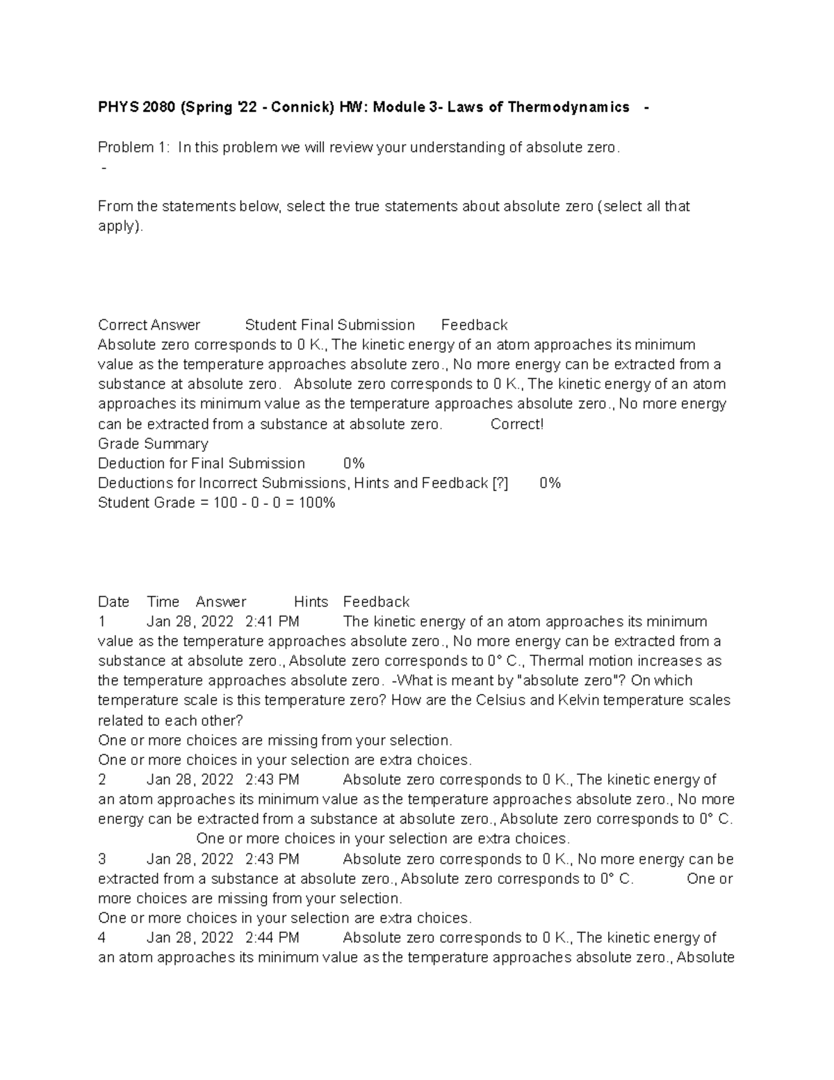 Expert TA 3 - Physics Homework Key - PHYS 2080 (Spring '22 - Connick ...