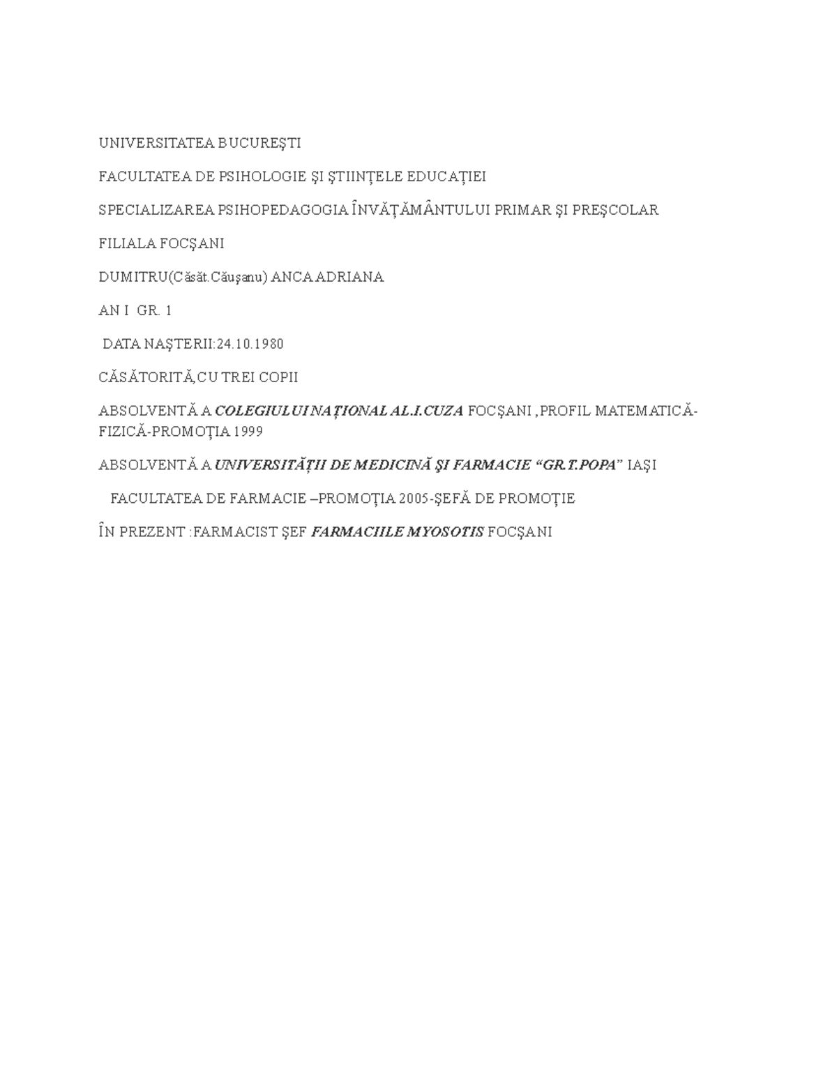 Dumitru pedagogia lui herbart - UNIVERSITATEA BUCUREŞTI FACULTATEA DE ...