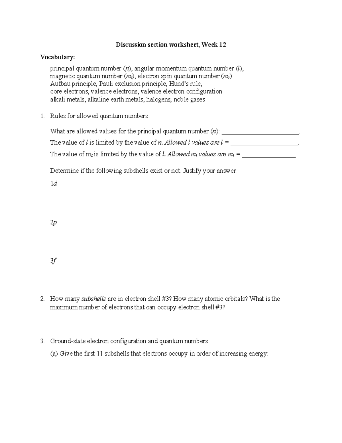 Discussion section worksheet week12 Fall21 - Discussion section ...