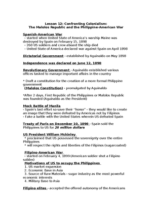 Tejeros Convention Lesson Plan - HUI - Lesson Plan: The Tejeros ...