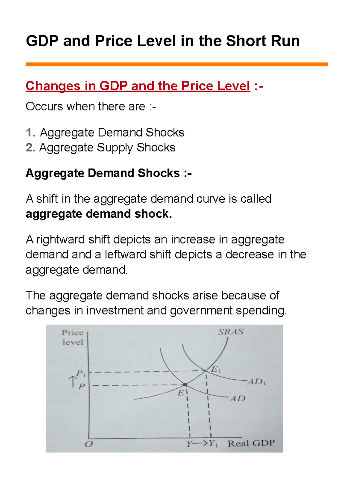 Eco assignment ans 4th - vgnjghkmhg - GDP and Price Level in the Short ...