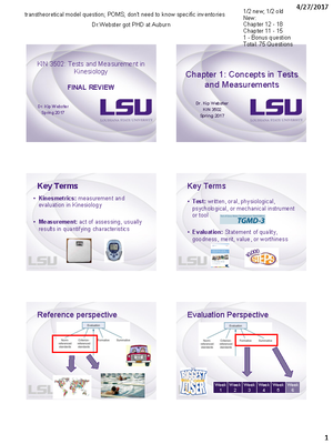 Module 6 inferential statistics - KIN 3502 - LSU - Studocu
