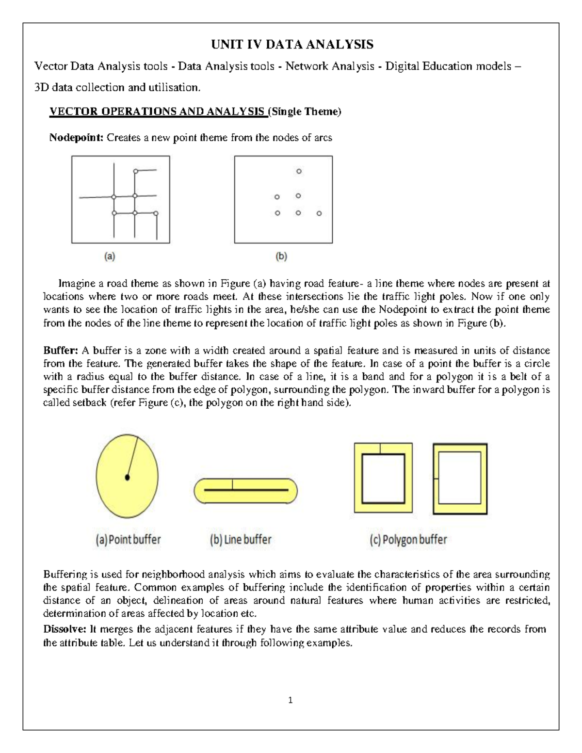 Unit4 - case studies and application of gis - UNIT IV DATA ANALYSIS Vector Data Analysis tools ...