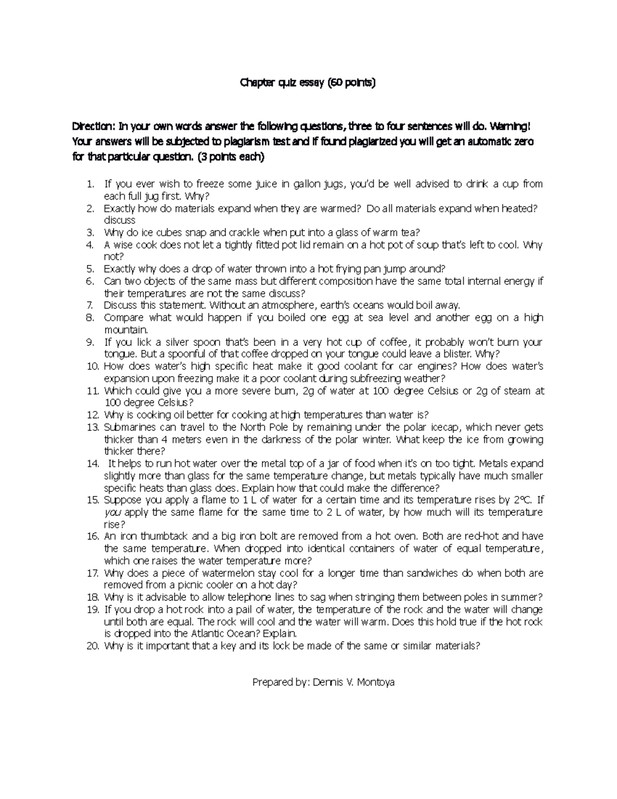 Chapter-quiz-essay - Chapter - Chapter quiz essay ( 60 points ...